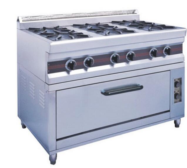 Six-Head Gas Cooker with Electric Oven | cooker with gas hob and ...