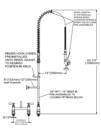 Wall Mounted Pre-Rinse Units |- SHIONP